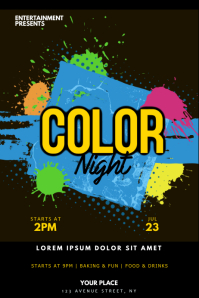 Color Night Party Flyer Template | PosterMyWall