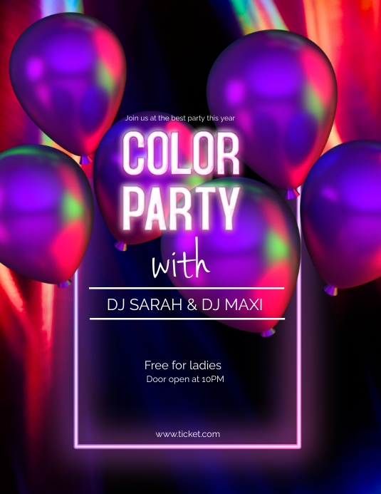 Copy of Color party | PosterMyWall