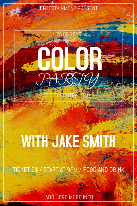 Color party flyer template | PosterMyWall