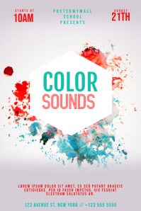 Color Festival Powder PartyEvent Flyer Template | PosterMyWall