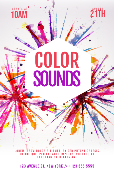 Copy of Color Party Flyer Template | PosterMyWall