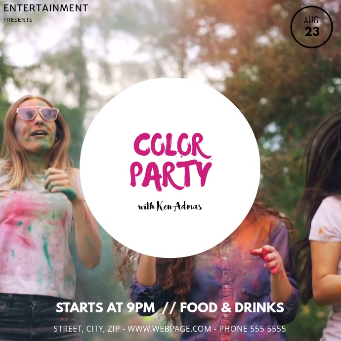 Color party Video Template | PosterMyWall