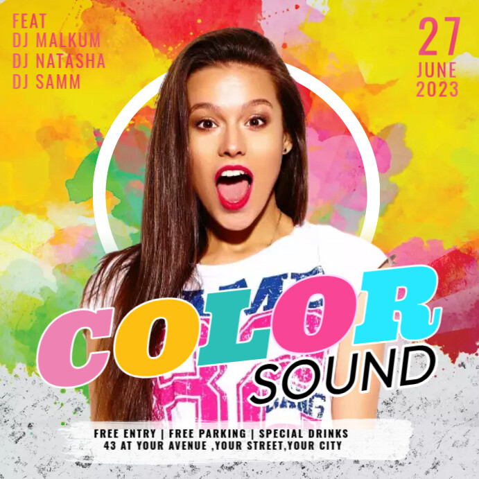 Copy of Color Sound Party | PosterMyWall