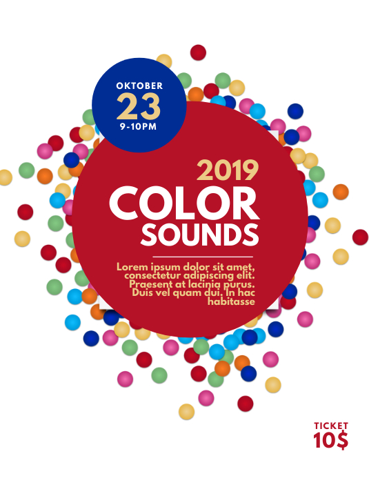 Copy of Color Sounds flyer template | PosterMyWall