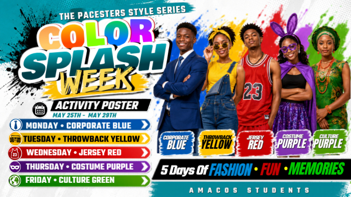 Color Splash Week Template | PosterMyWall