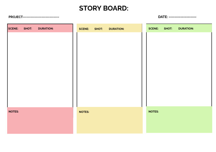 Storyboarding Template Storyboard Template | Download Your FREE