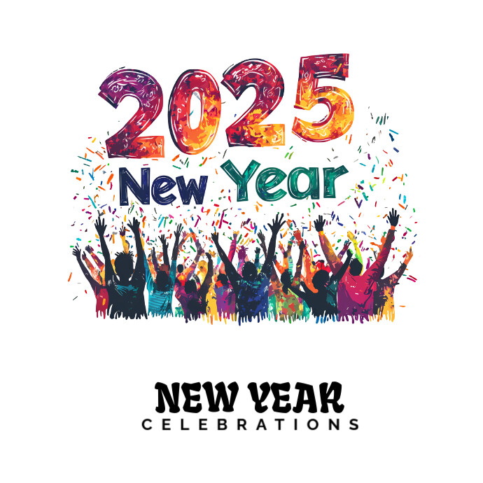 Colorful 2025 Text Logo Template | PosterMyWall