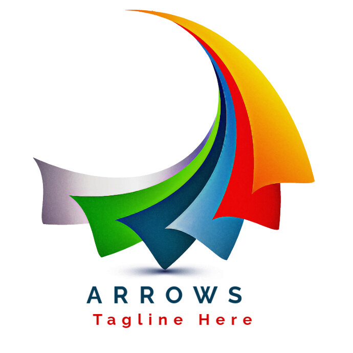 Colorful Arrows Logo Template | PosterMyWall