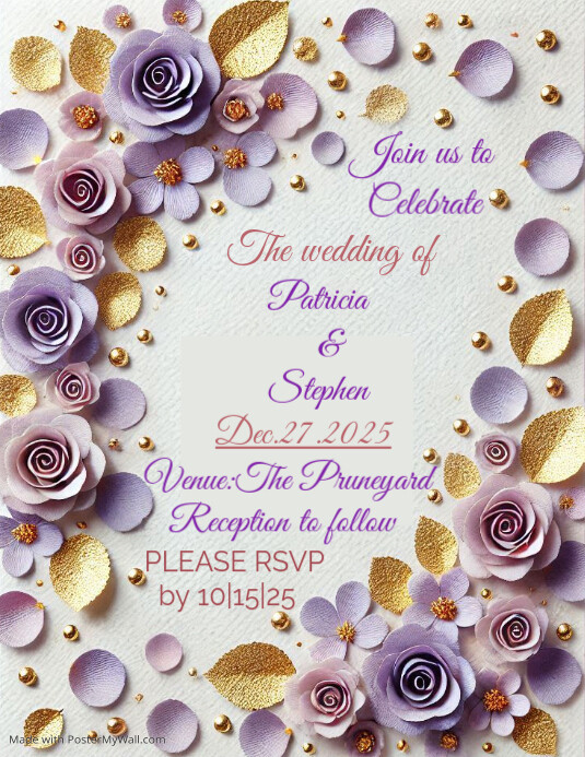 Colorful Bridal Wedding Invitation Template Flyer | PosterMyWall