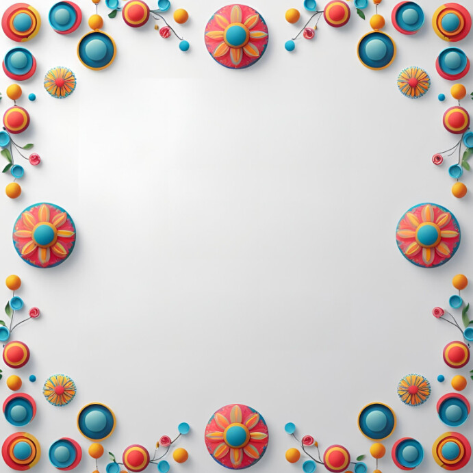 Colorful Circular Design Background Template | PosterMyWall