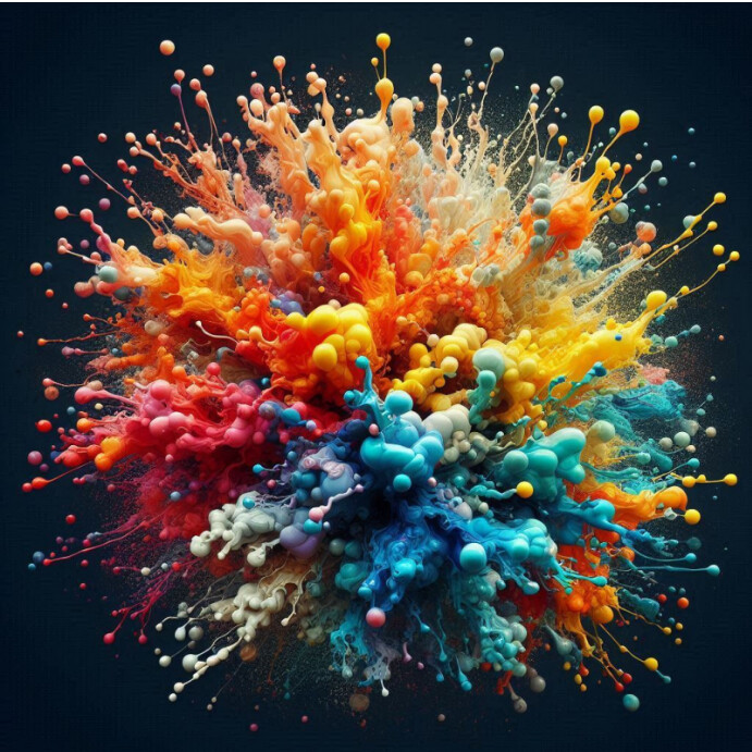 Copy of Colorful color splash art painting photograph | PosterMyWall