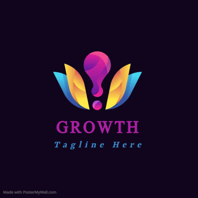 Copy of colorful company logo template with tagline | PosterMyWall