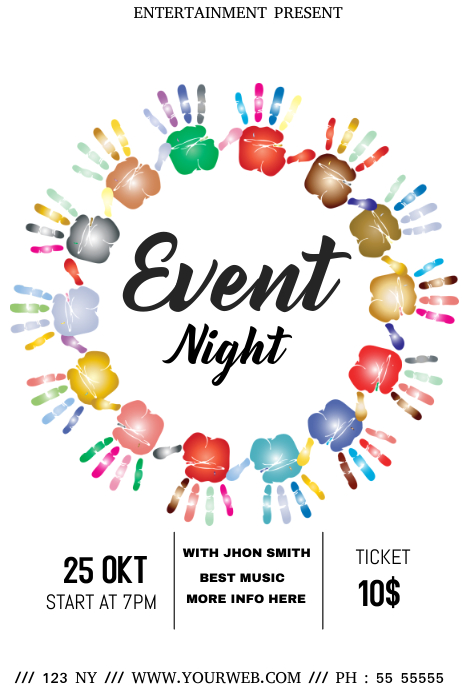 Colorful event flyer template | PosterMyWall