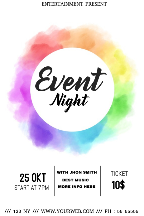 Colorful event flyer template | PosterMyWall