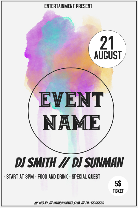 colorful event party flyer template | PosterMyWall
