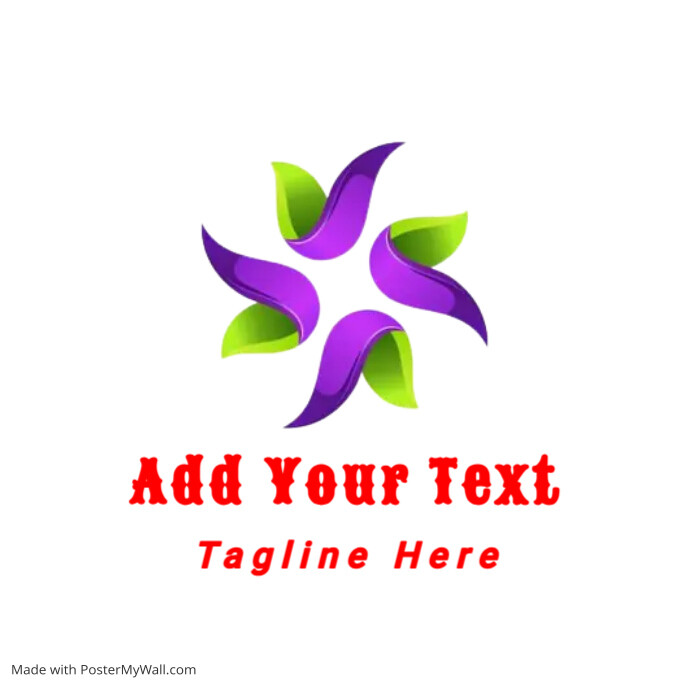 colorful flower logo design template | PosterMyWall