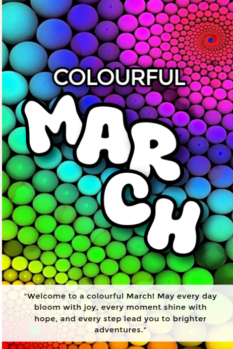 Plantilla de Colorful March Poster | PosterMyWall