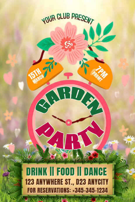 Colorful Maximalist Spring Forward Poster Template | PosterMyWall