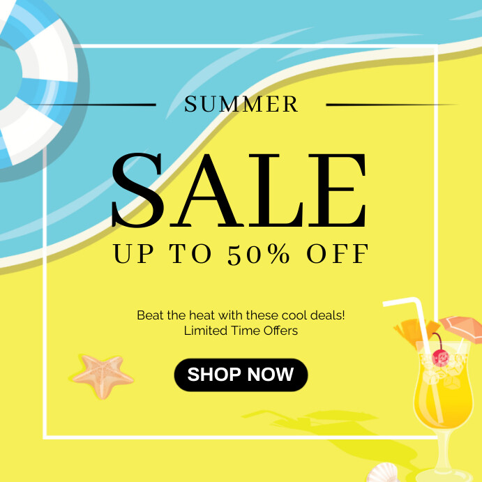 Modèle Colorful Modern Summer Sale Promo Instagram P | PosterMyWall