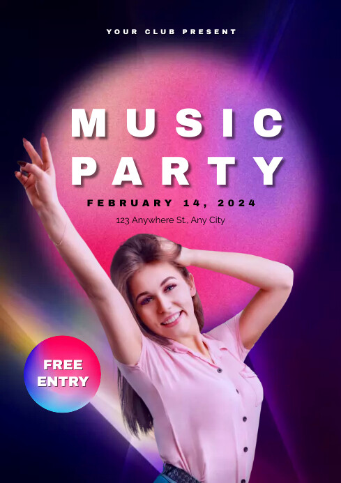 Colorful Music Party Festival Event Flyer Template | PosterMyWall
