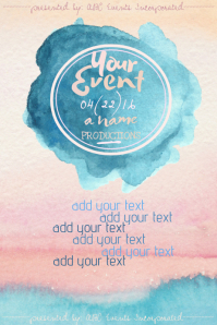 Colorful Paint Simple Modern Event Club Venue Art Poster Template ...