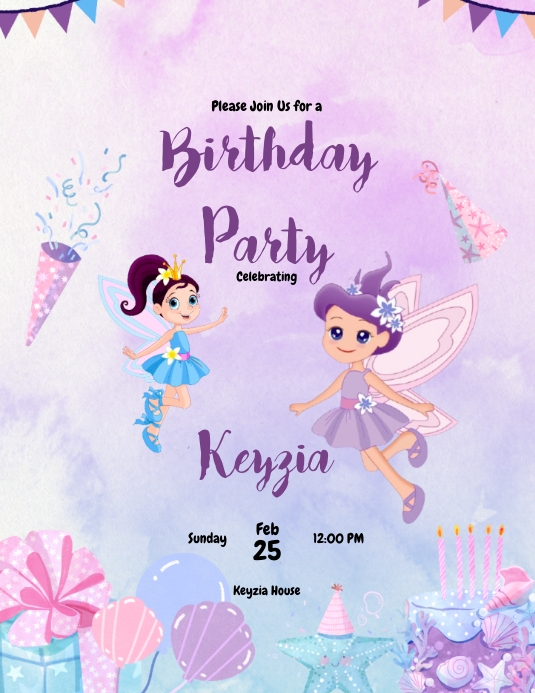 Colorful Playful Birthday party invitation po Template | PosterMyWall