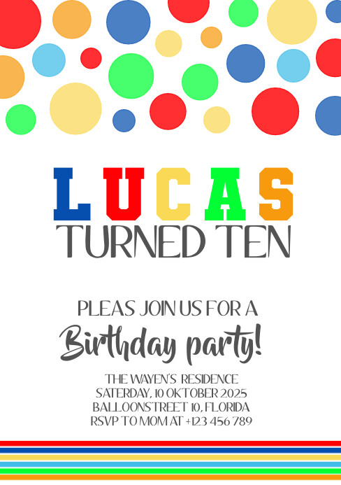 Polka Dot Birthday Party Invitation Boho Rose 90th Birthday Invitation