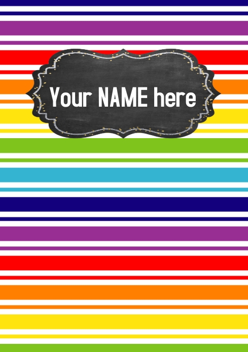 Copy of colorful rainbow Notebook cover | PosterMyWall