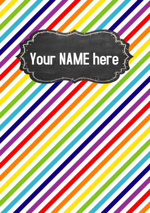 Copy of colorful rainbow Notebook cover | PosterMyWall