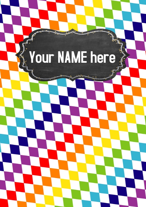 Copy of colorful rainbow Notebook cover | PosterMyWall