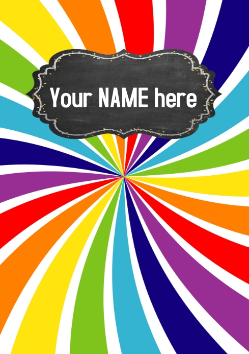 Copy of colorful rainbow Notebook cover | PosterMyWall