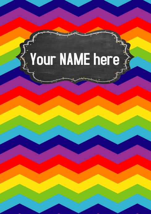 Copy of colorful rainbow Notebook cover | PosterMyWall