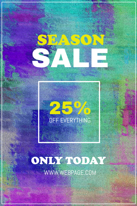 Colorful season sale flyer template | PosterMyWall