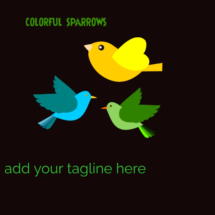 colorful sparrows Template | PosterMyWall