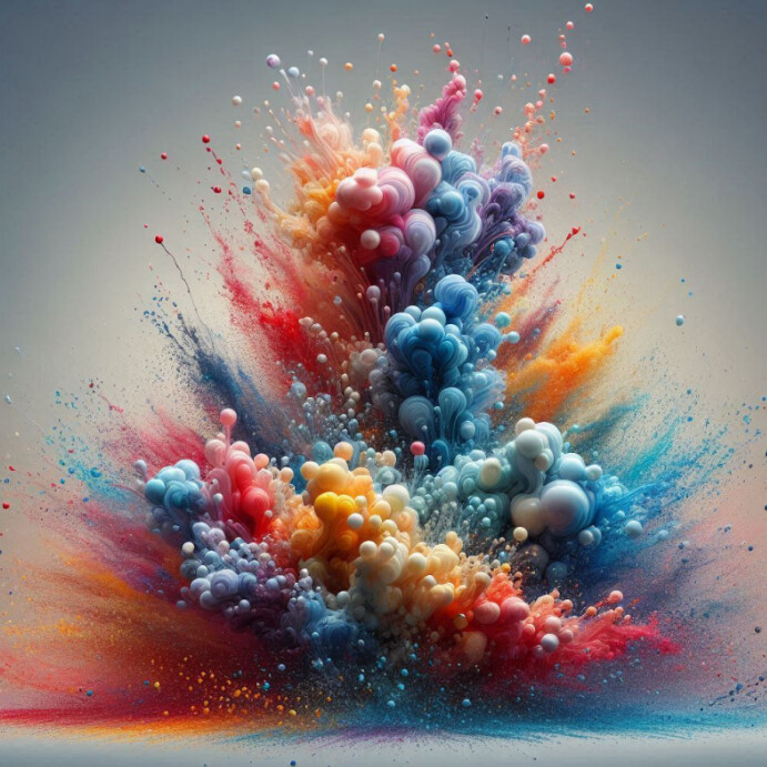 Colorful splash/color eruption artistic art p Template | PosterMyWall