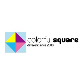colorful square geometric logo Template | PosterMyWall