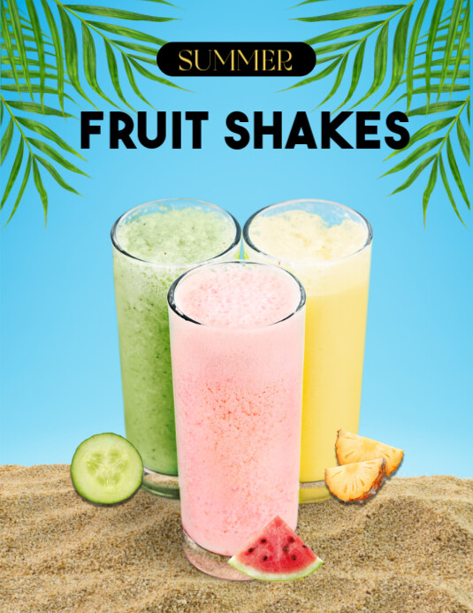 Copy of Colorful Summer Fruit Shakes Illustration Instagram Post ...