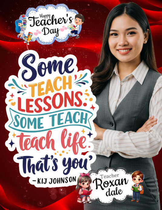 Colorful Teacher’s Day Tribute Poster Template | PosterMyWall