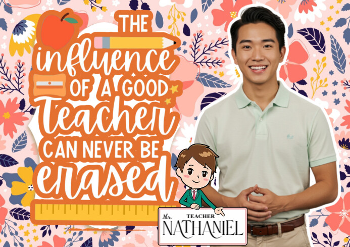 Copy of Colorful teacher influence tribute poster | PosterMyWall