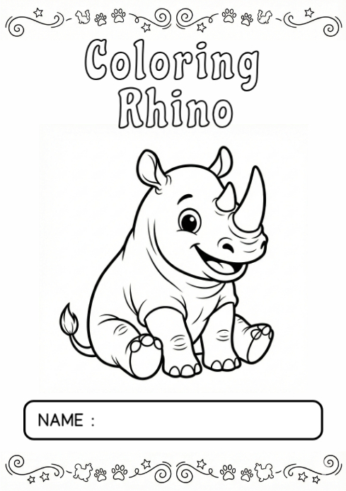 Coloring and Drawing Monkey for Child A4 Template | PosterMyWall