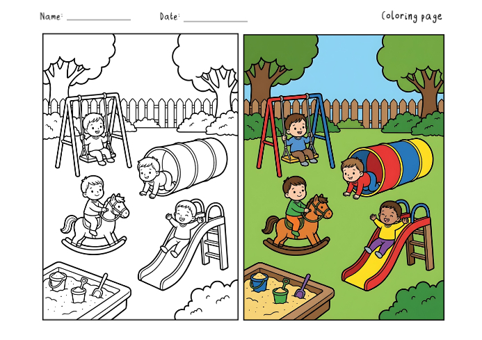 Coloring Page For Children Template | PosterMyWall