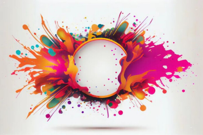 Copy of Colour burst abstract frame | PosterMyWall