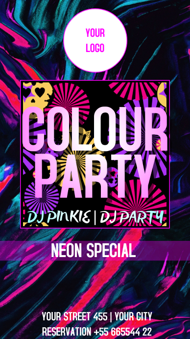 COLOUR PARTY Template | PosterMyWall