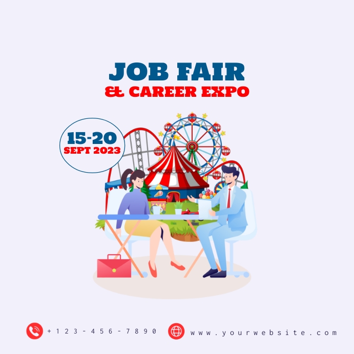 Copy of colourful Illustration Job Fair And Career | PosterMyWall