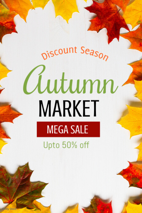 Colourful Joyful Autumn Poster Template | PosterMyWall