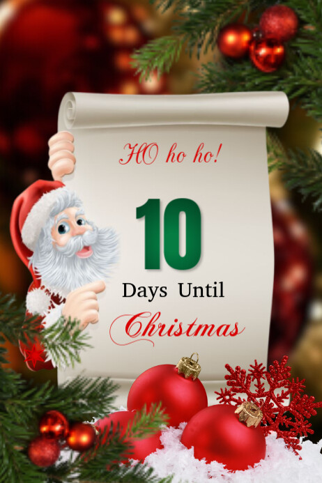 Copy of Colourful Joyful Christmas Countdown Poster | PosterMyWall