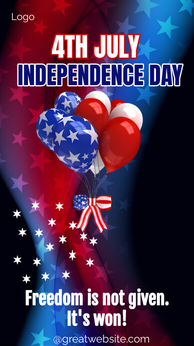 Colourful Joyful July 4th Celebration Templat Template | PosterMyWall