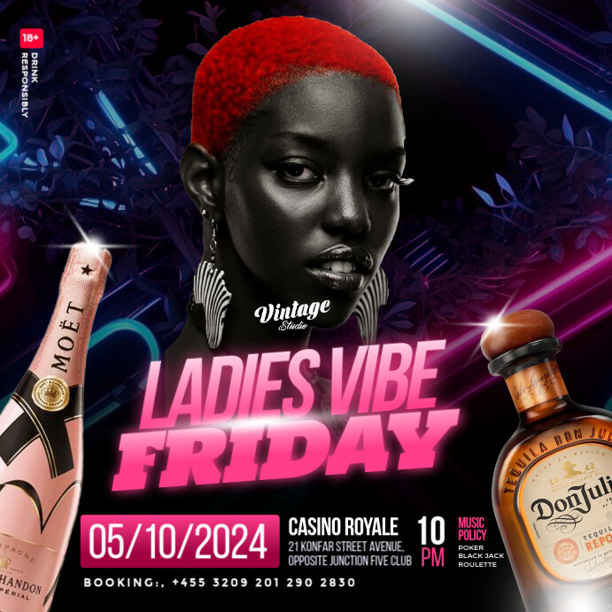 Colourful Ladies Night Jams Party for Social Media | PosterMyWall