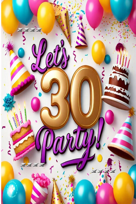 Colourful maximalist and joyful birthday temp Template | PosterMyWall