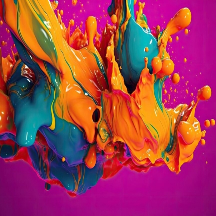Plantilla de Colourful paint splash background | PosterMyWall